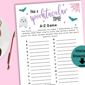 Cute Halloween Game Halloween Word Games for Kids Pastel - Etsy