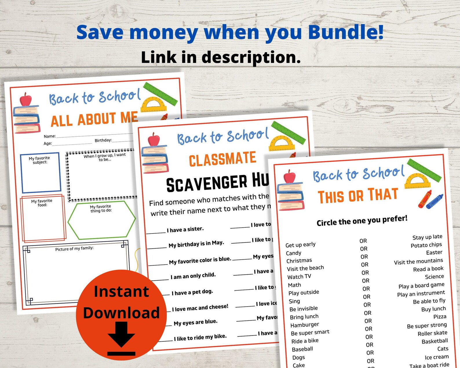 Back to School Classmate Scavenger Hunt Game - Icebreaker Game for Kids ...