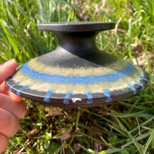 Alrun Guest for Haeger Drip Glass Covered Vessel - Blue Green Black - Etsy