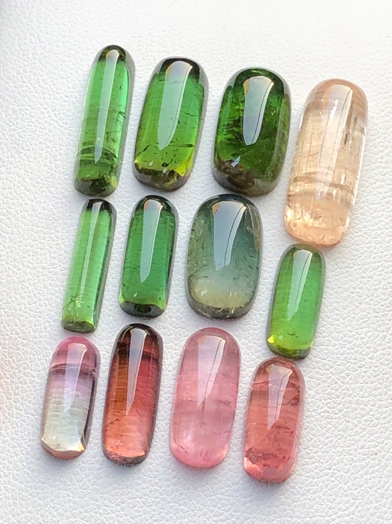 60 Carats Beautiful Stunning Tourmaline Cabochons Ethically - Etsy