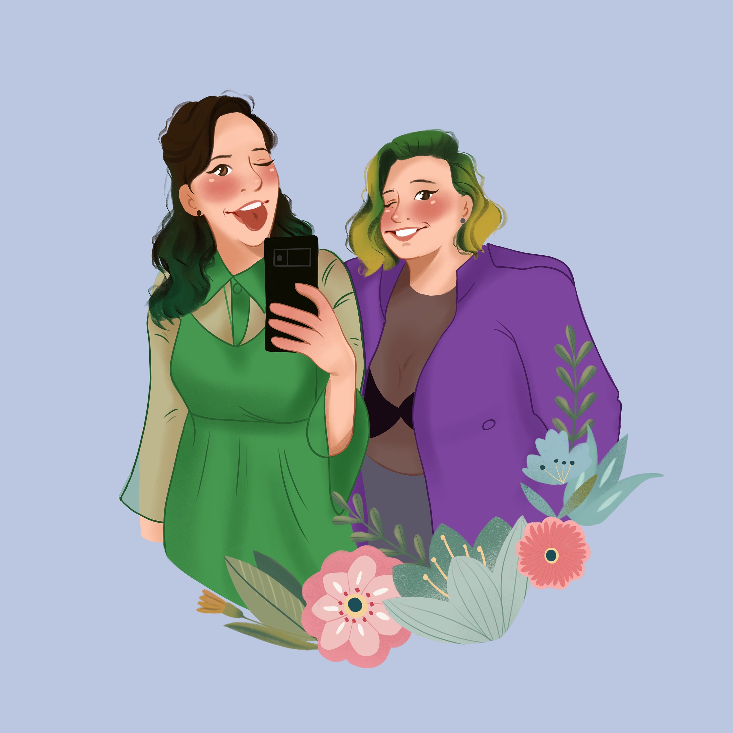 Custom Portrait Cartoon Portrait Custom Illustration Custom | Etsy