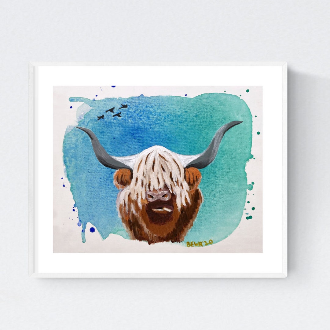 Highland Cow Print, 8x10, Animal Wall Art, Scotland Coo, Nature Prints ...