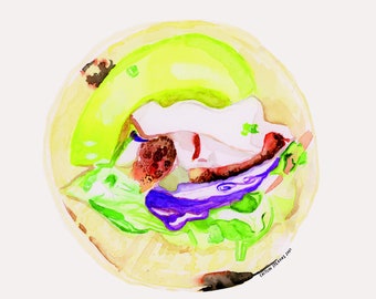 Fish Taco Sticker Silly Food Wear Hat Fishing Laptop Tablet Car Boat ...