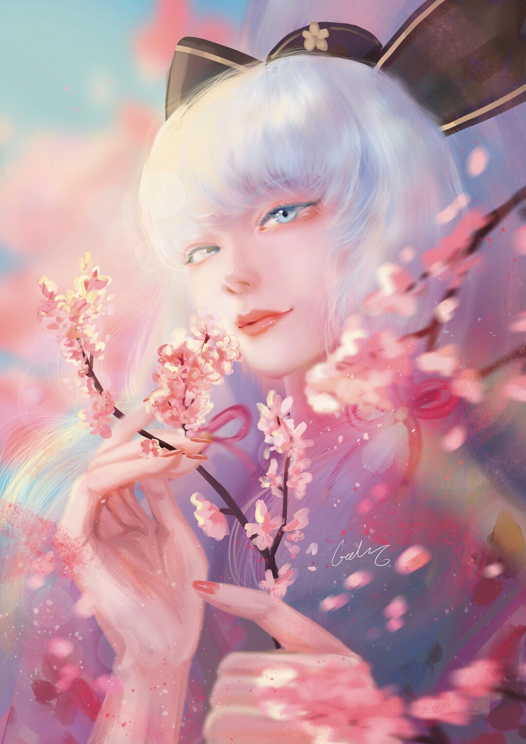 Ayaka Genshin Impact Art Print - Etsy