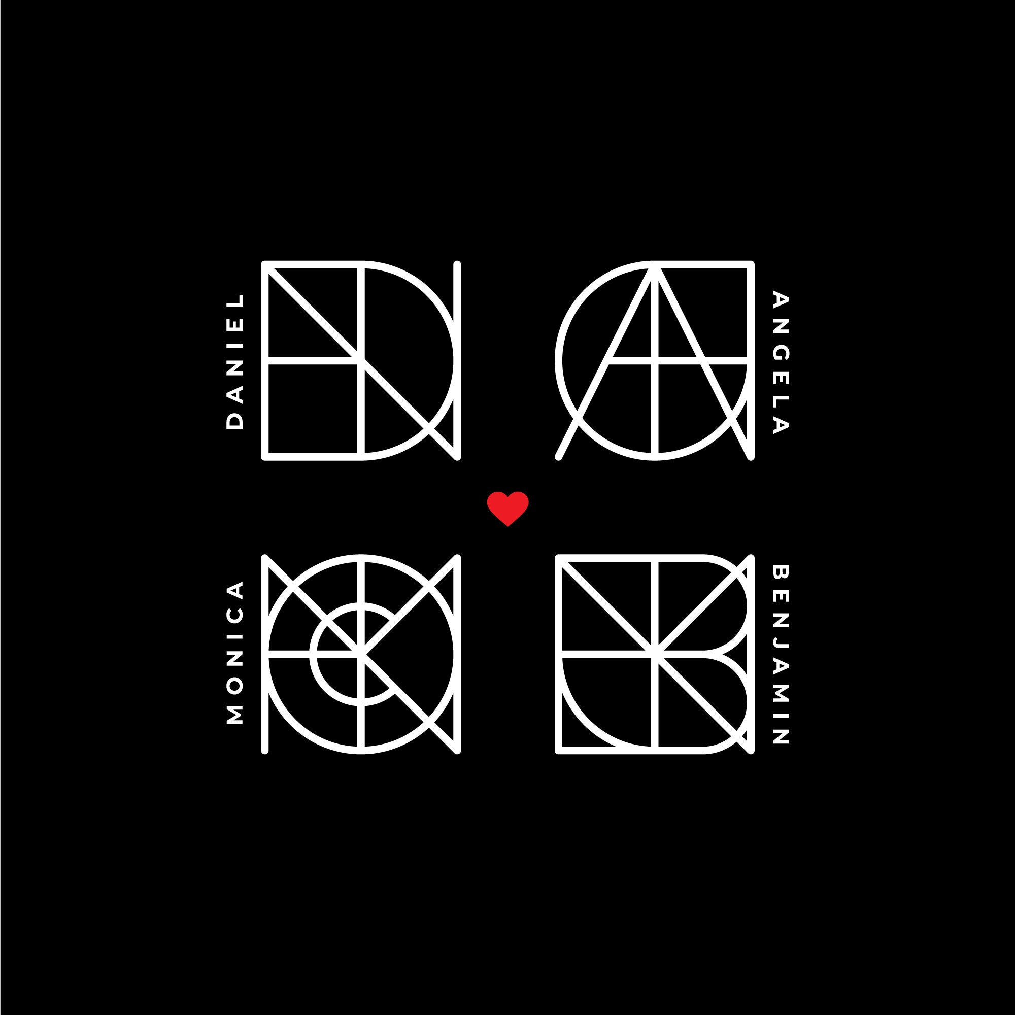 Four Names Logo Design OPTION 16 - Etsy