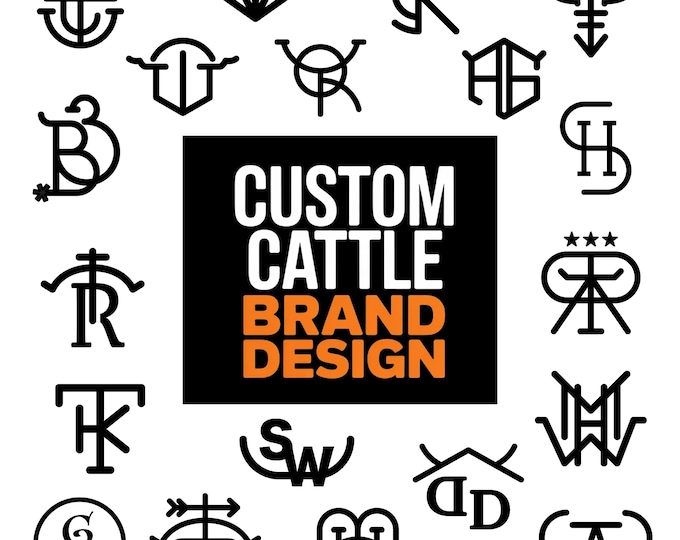 Custom Cattle Brand Design | Personalized Brand Mark | Unique Initial ...