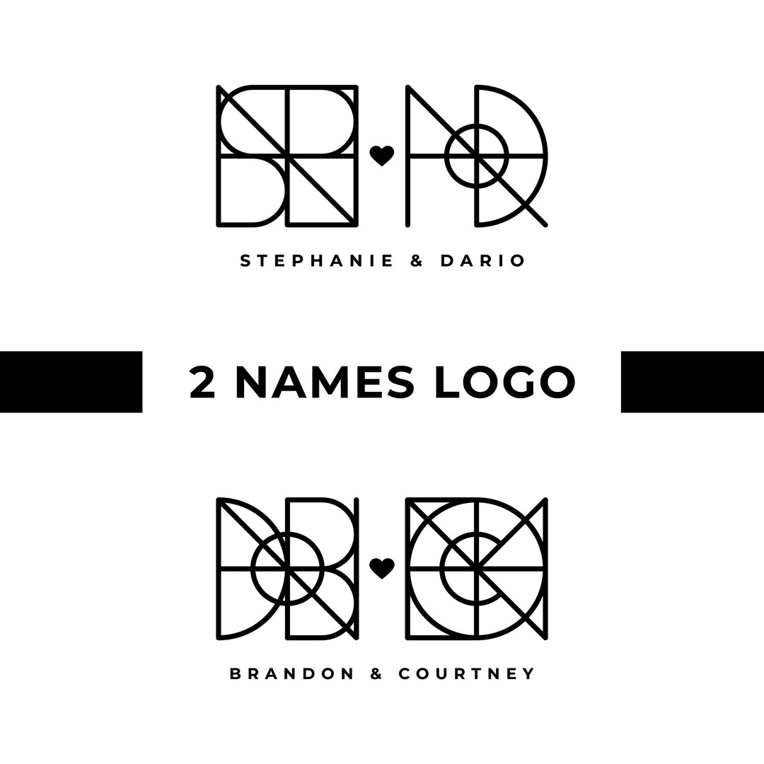 Zwei Namen Logo OPTION 5 - Etsy.de
