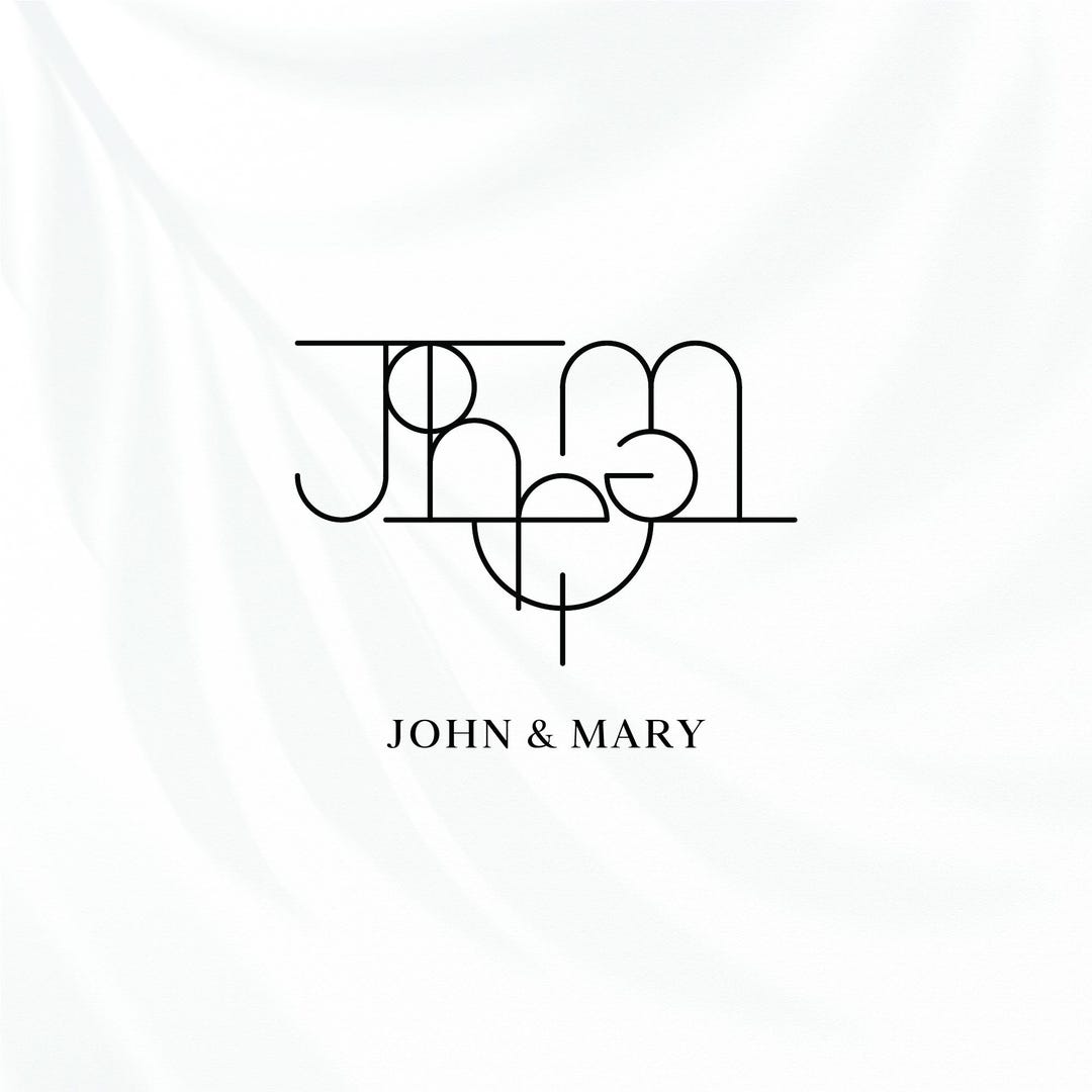 Name Monogram Tattoo Design, Minimalist Monogram Tattoo Design for Your ...