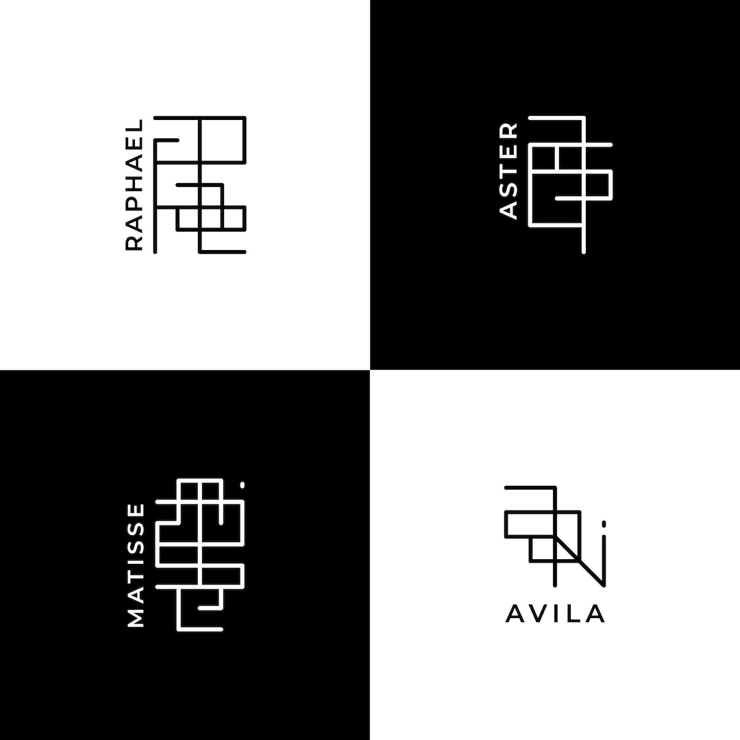 Minimal Name Logo, Simple Name Logos, Custom Minimalist Design, OPTION ...