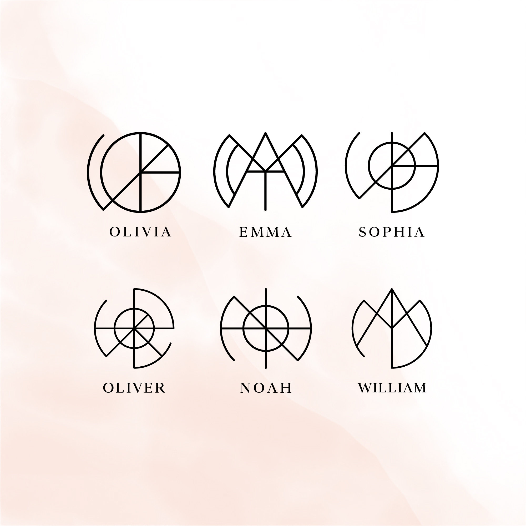 Custom Name Logo Design: Personalized Monogram Art (digital Download ...