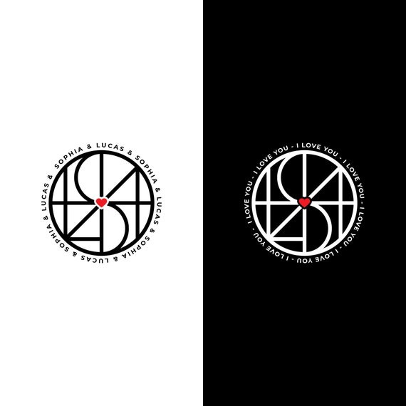 Circle Name Logo OPTION 4 - Etsy