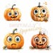 16 Watercolor Pumpkin Halloween Clipart Bundle, DIGITAL DOWNLOAD ...