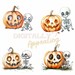 16 Watercolor Pumpkin Halloween Clipart Bundle, DIGITAL DOWNLOAD ...