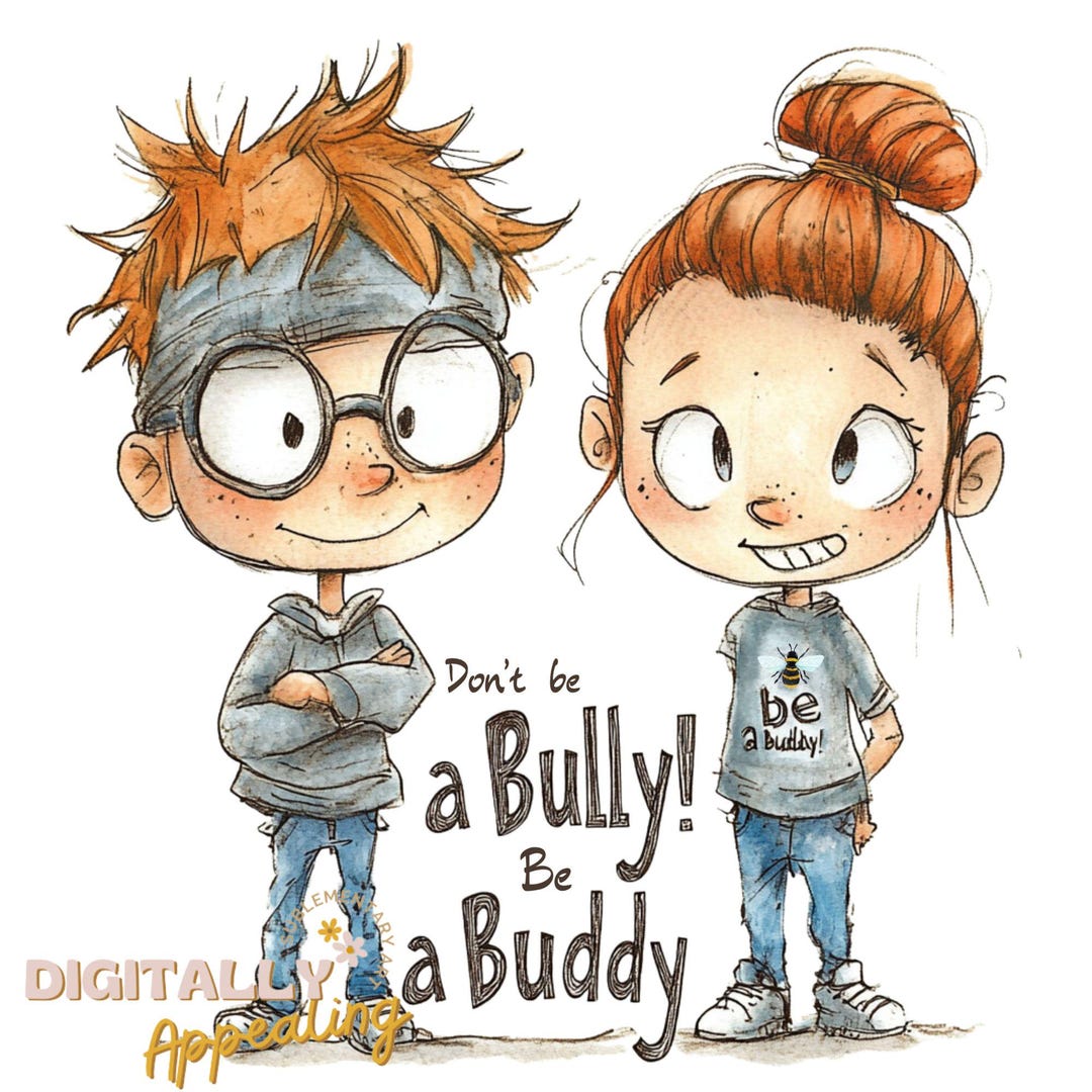 Don't Be a Bully Teachers Clipart or Apparel Print Colorful T-shirt ...