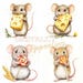 16 Cute Watercolor Mouse Eating Food Clipart, DIGITAL DOWNLOAD ...