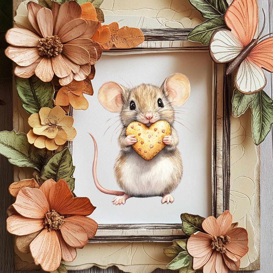 16 Cute Watercolor Mouse Eating Food Clipart, DIGITAL DOWNLOAD ...