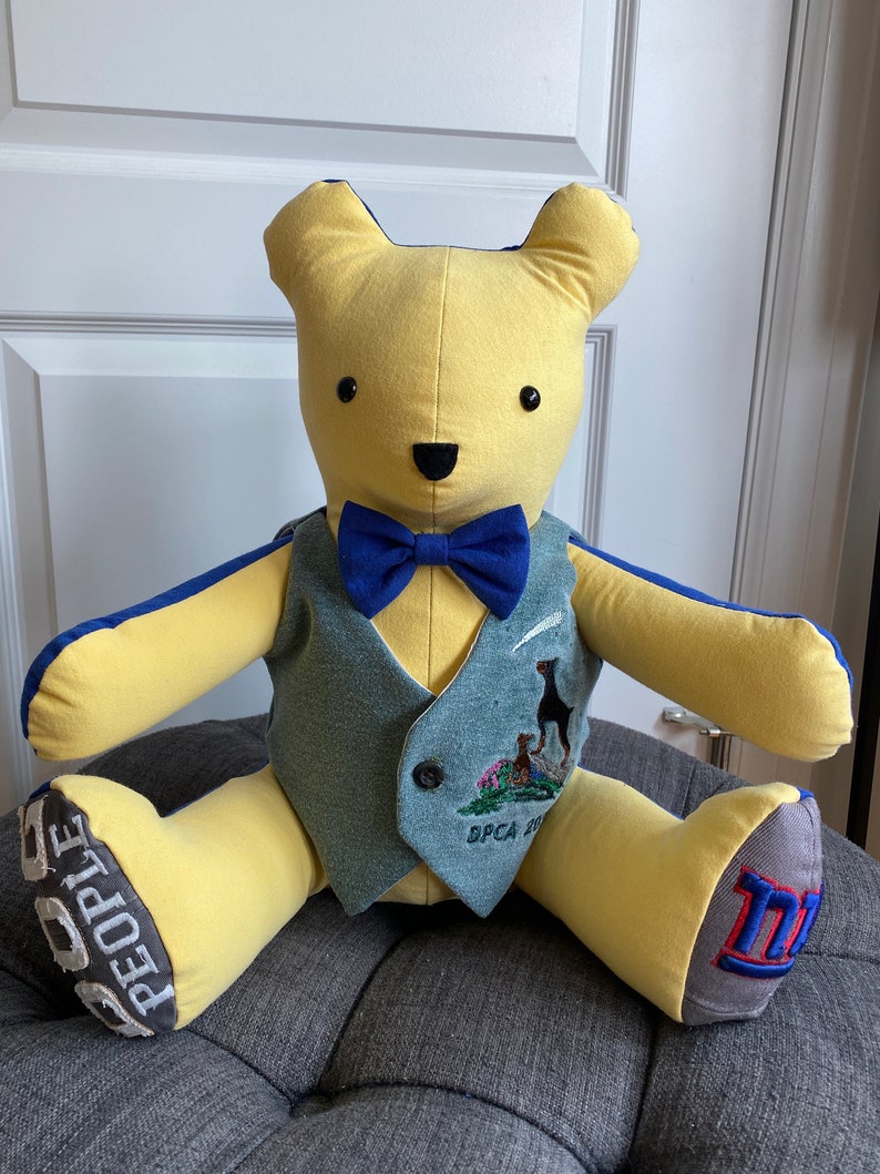 Memory Bear With Vest - Etsy