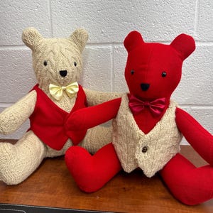 Memory Bear With Vest - Etsy