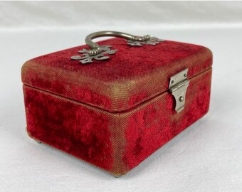 Antique Red Velvet Multi Jewelry Box Jewelry Box - Etsy