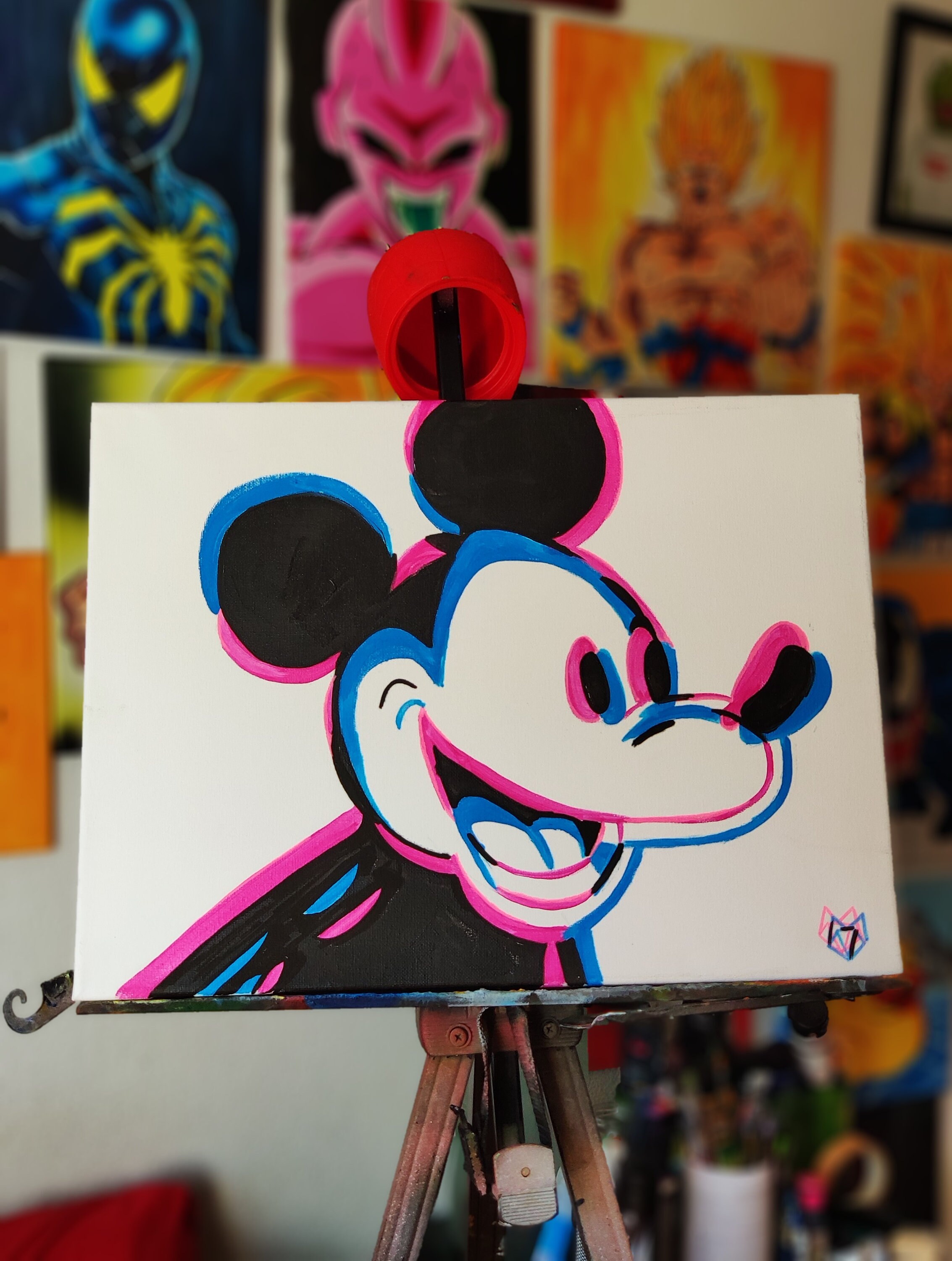 Mickey Mouse Painting . Handmade | Etsy