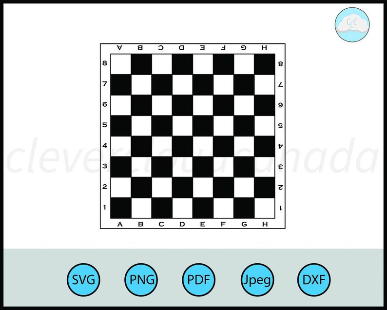 Chess Board Digital File With Numbers and Letters / - Etsy Canada