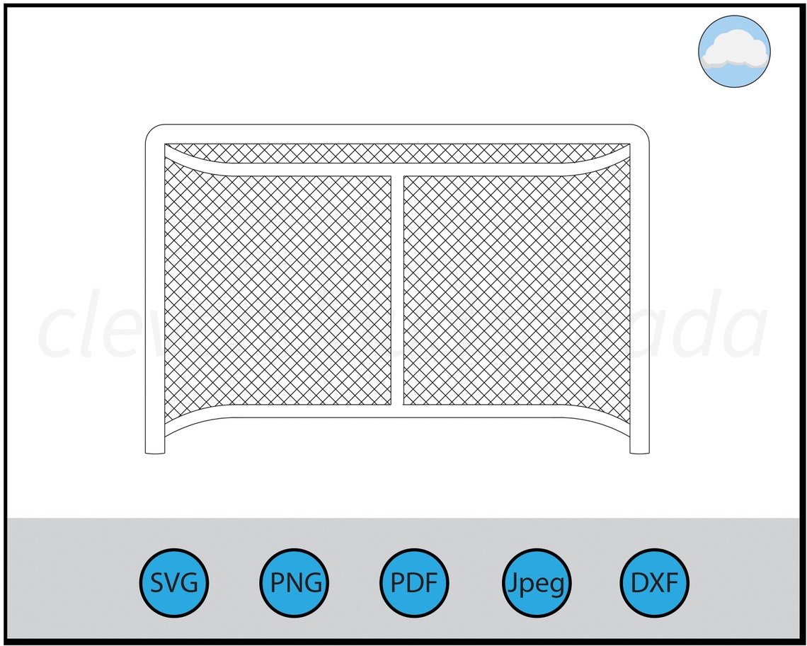 Hockey Net SVG/ Hockey Clip Art/ Hockey Net for Circuit/ Hockey ...