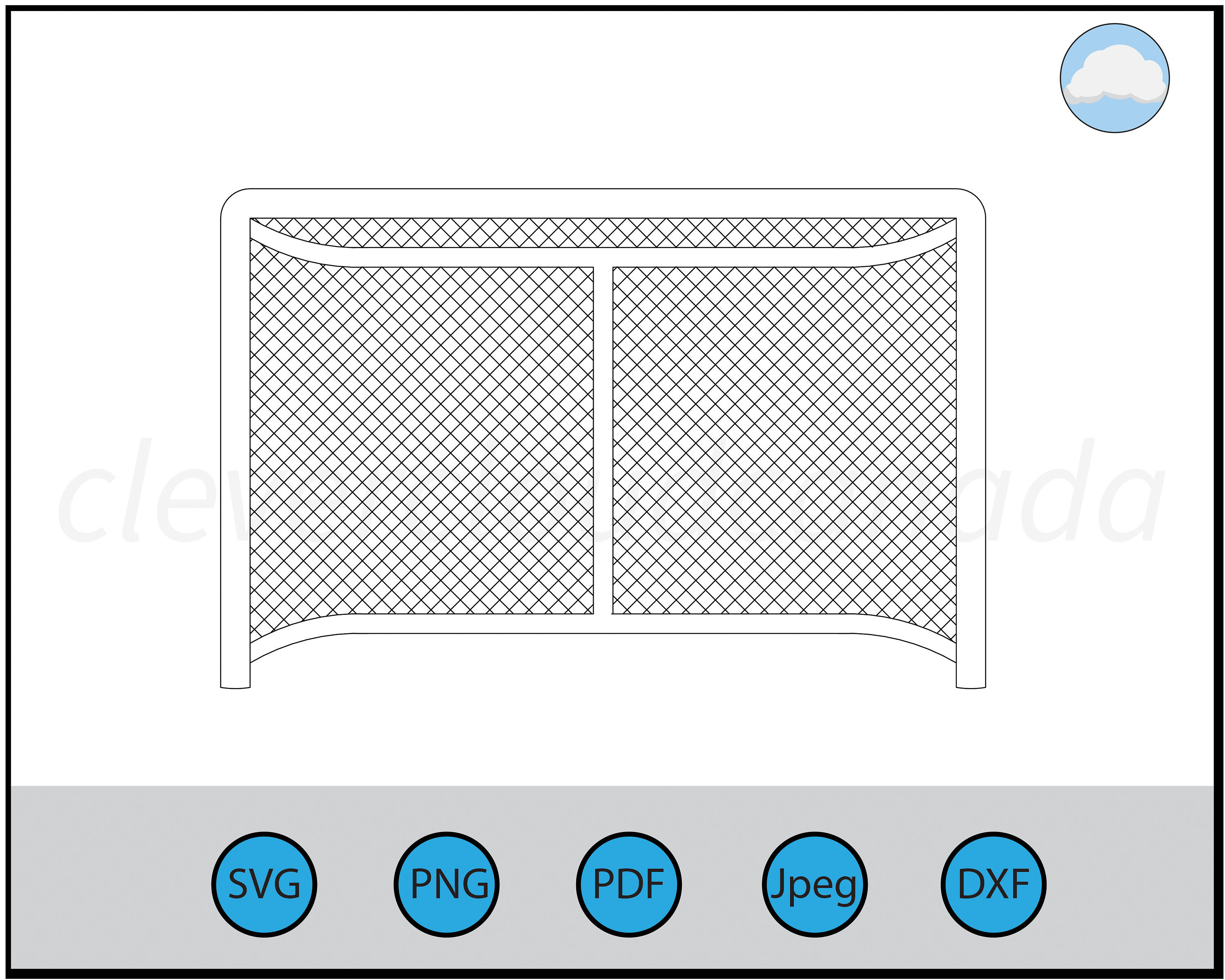 Hockey Net SVG/ Hockey Clip Art/ Hockey Net for Circuit/ Hockey ...
