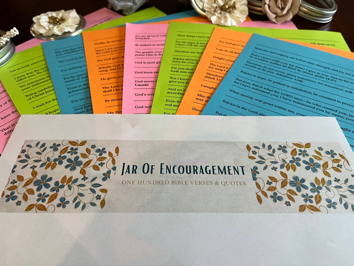 DIY Jar of Encouragement – 100 Bible Verses for Hope, Faith & Strength ...