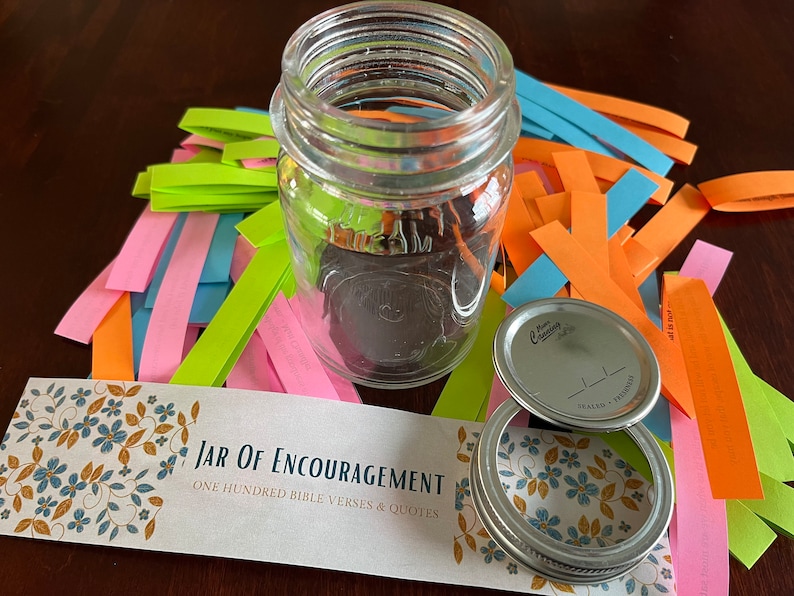 DIY Jar of Encouragement – 100 Bible Verses for Hope, Faith & Strength ...