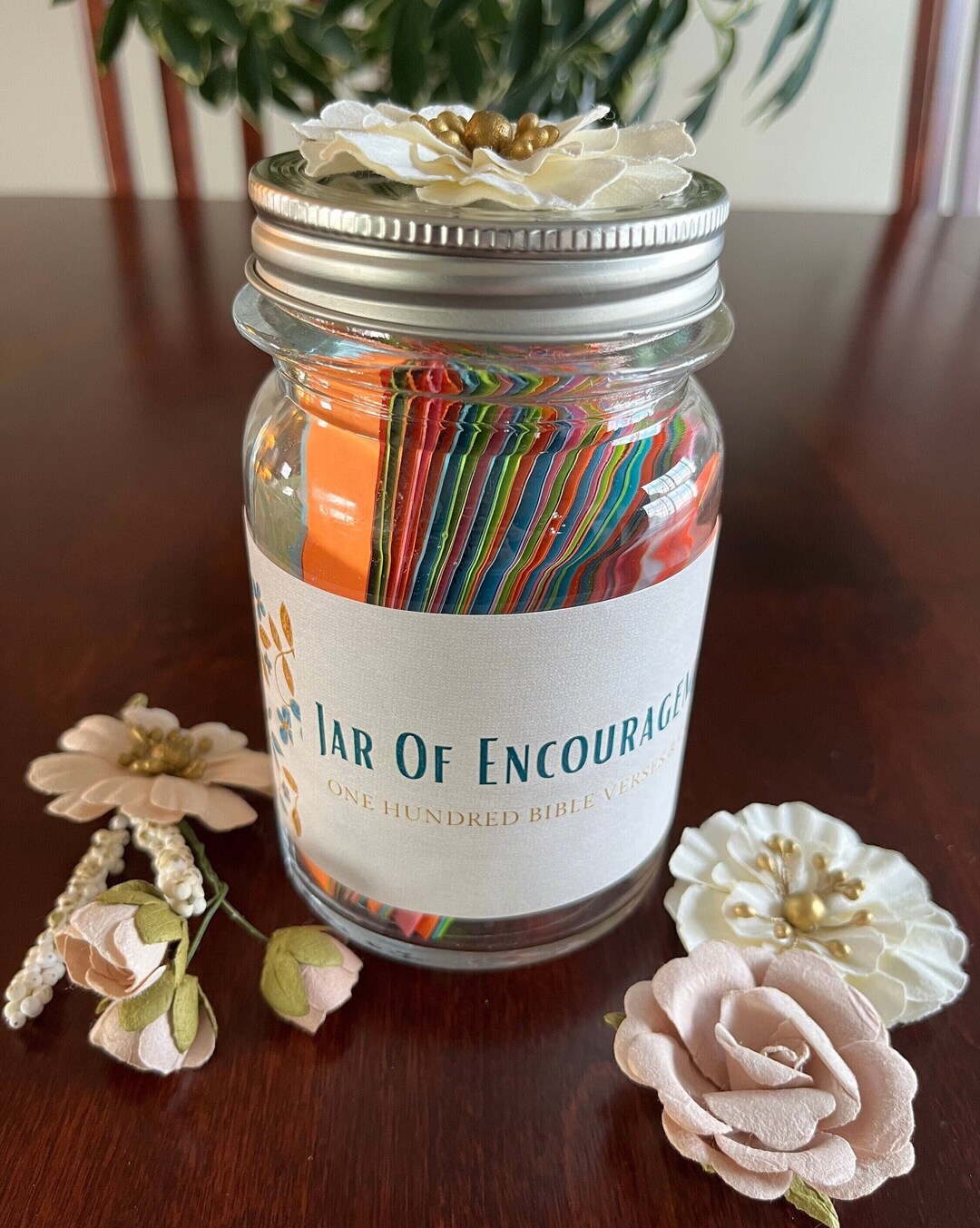 DIY Bible Jar of Encouragement - 100 Bible Verses & Quotes - Etsy
