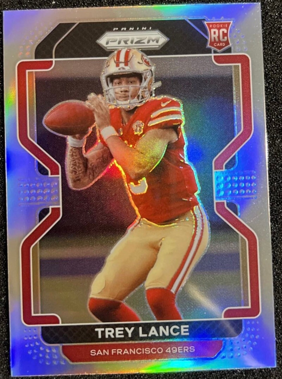 Trey Lance Rookie Card 2021 NFL Panini Silver Prizm Variation SF 49rs ...