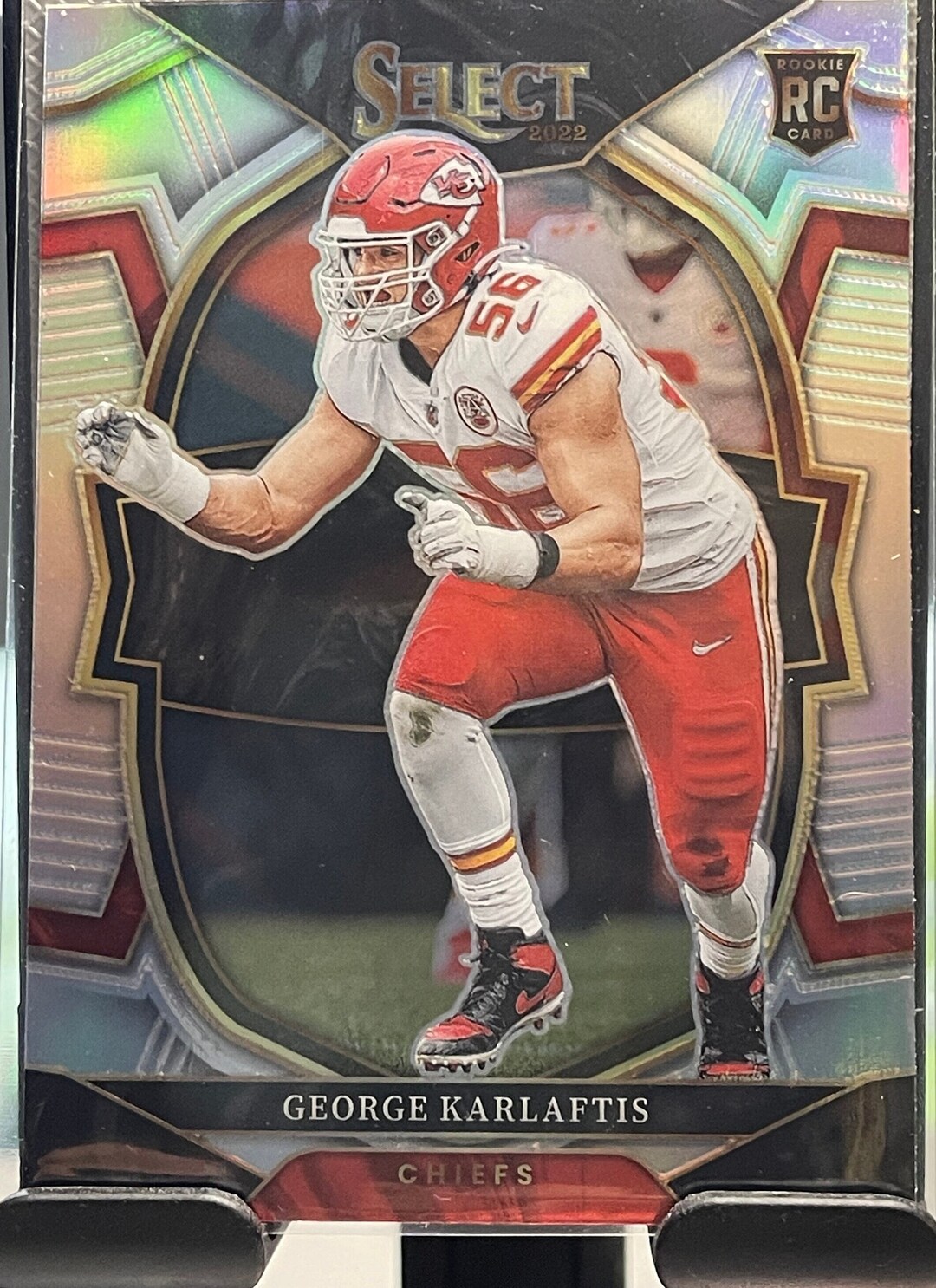 George Karlaftis Rookie Card 2022 NFL Panini Select Silver Holo Chiefs ...