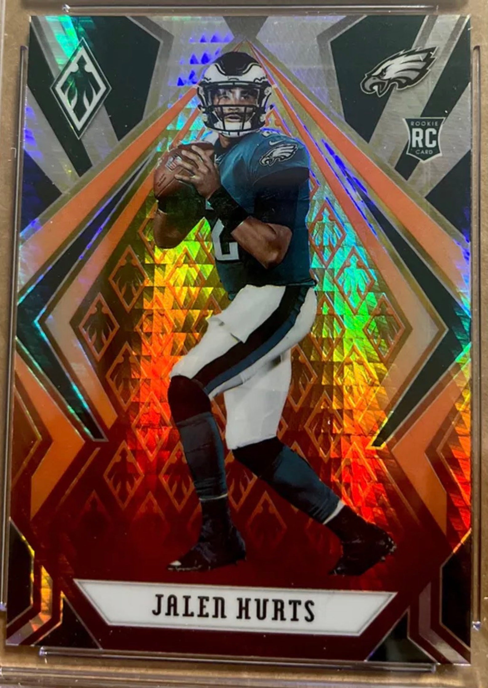 Jalen Hurts Rookie Card 2020 NFL Panini Phoenix Fireburst PSA Graded 10 ...