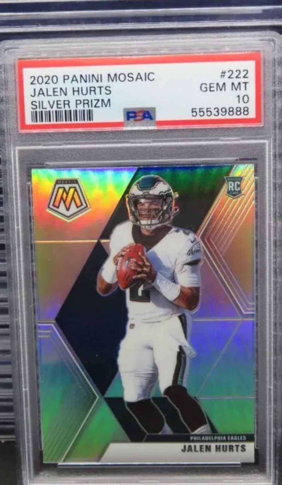 Jalen Hurts Rookie Card 2020 NFL Panini Silver Prizm Holo PSA Graded 10 ...