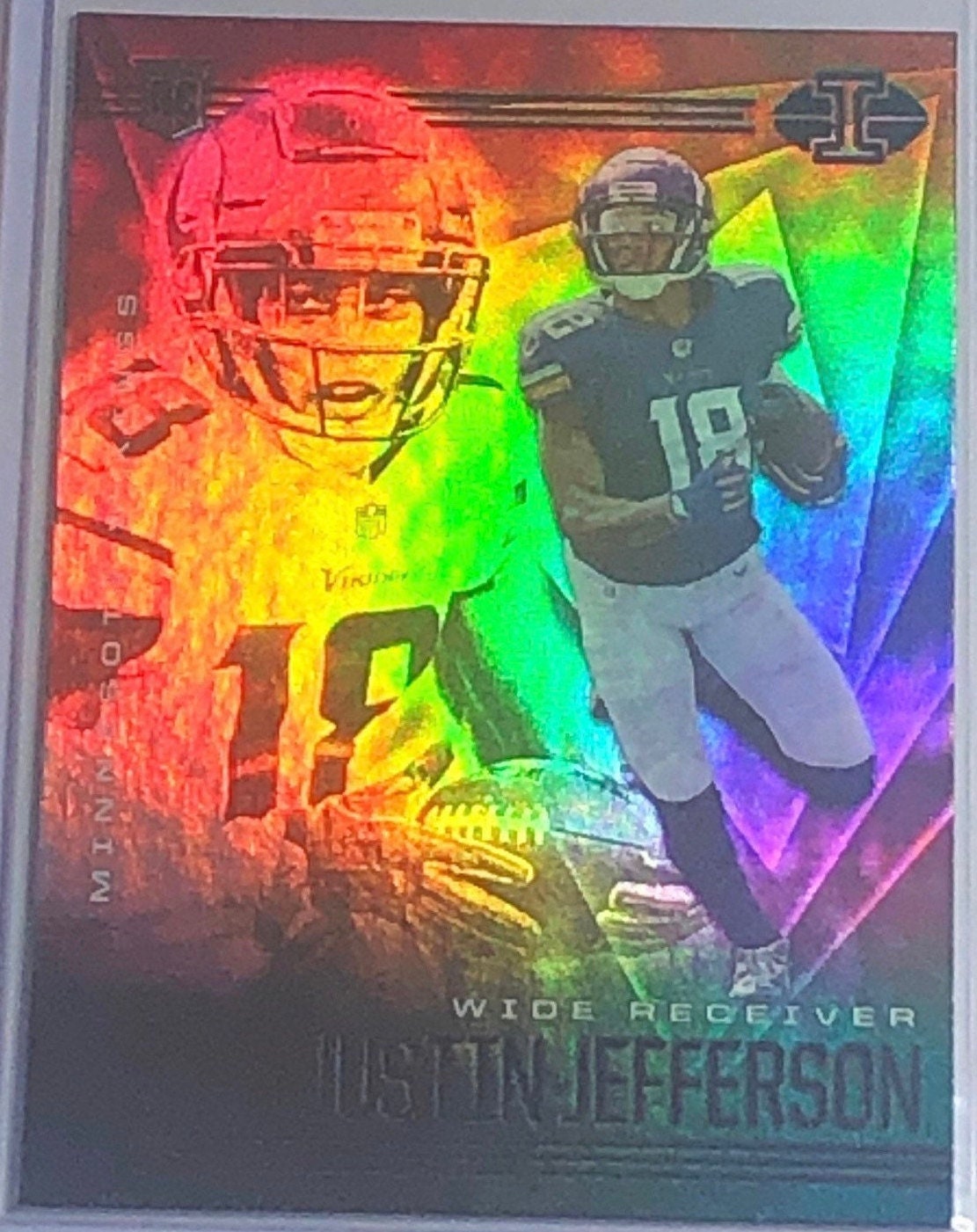Justin Jefferson Rookie Card 2020 NFL Panini Illusions Holo Rare ...