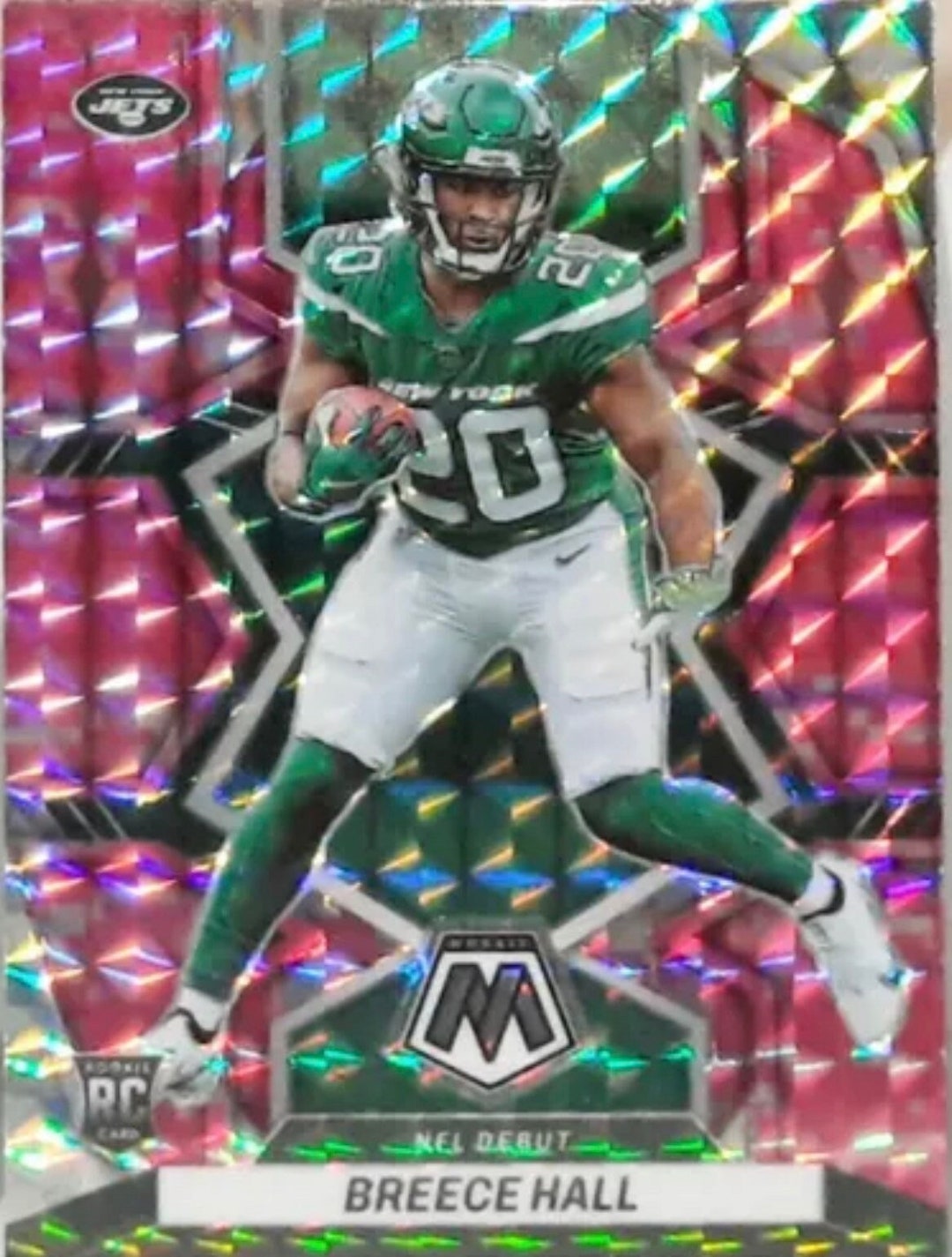 Breece Hall Rookie Card 2022 NFL Panini Mosaic Pink Camo NY Jets Star ...