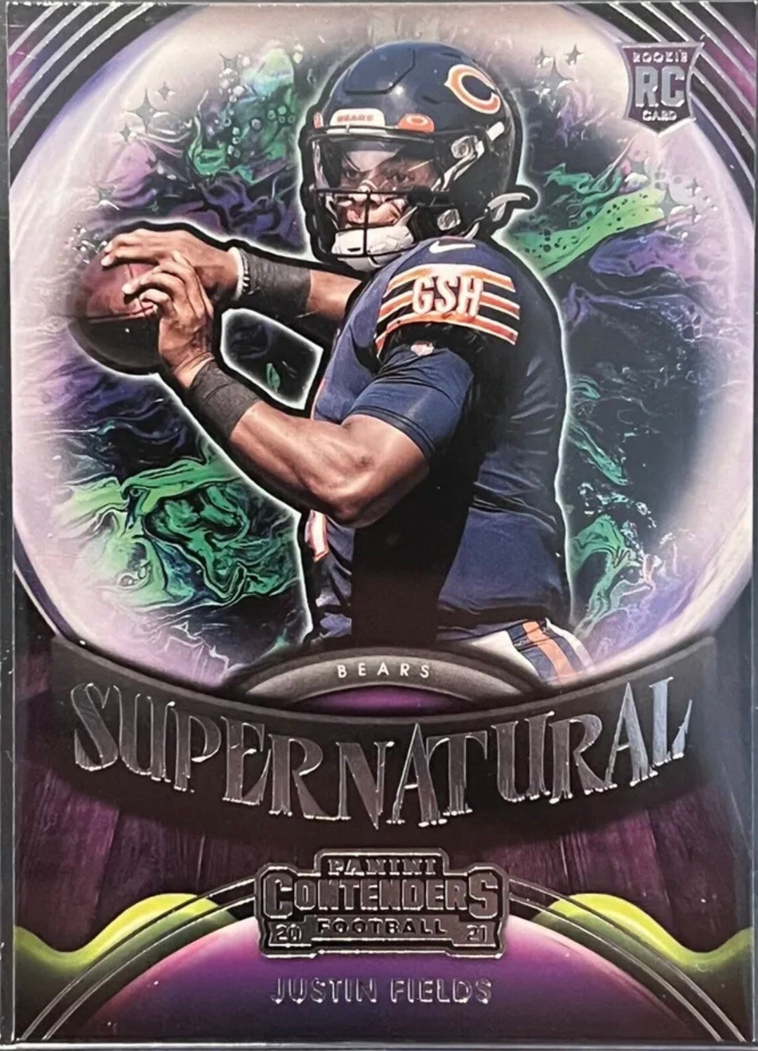 Justin Fields Rookie Card 2021 NFL Panini Contenders Supernatural ...