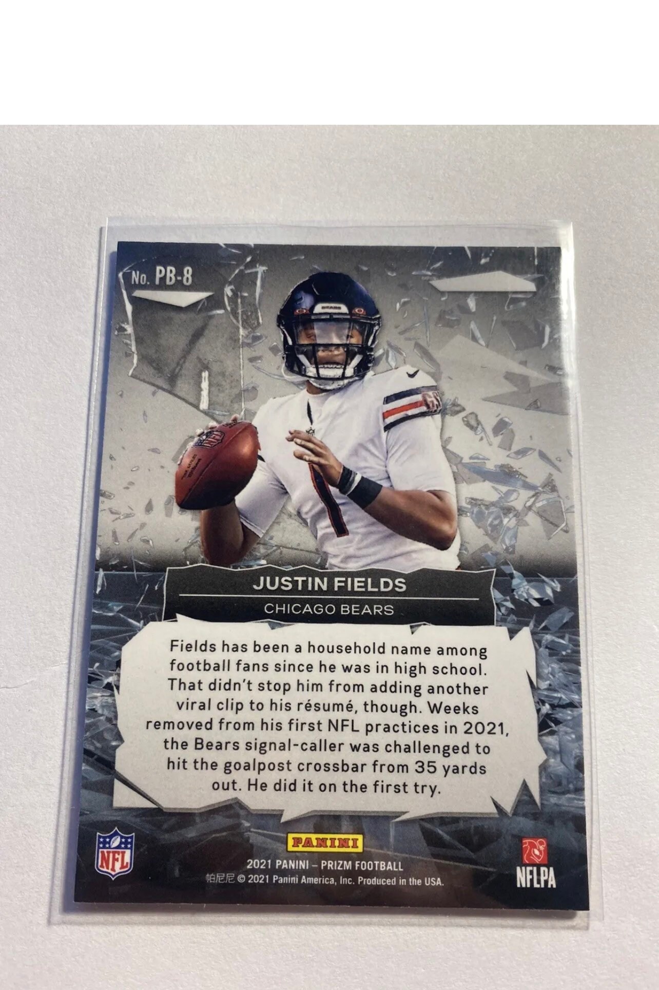 Justin Fields Rookie Card 2021 NFL Panini Prizm Break Bears Star Rookie ...
