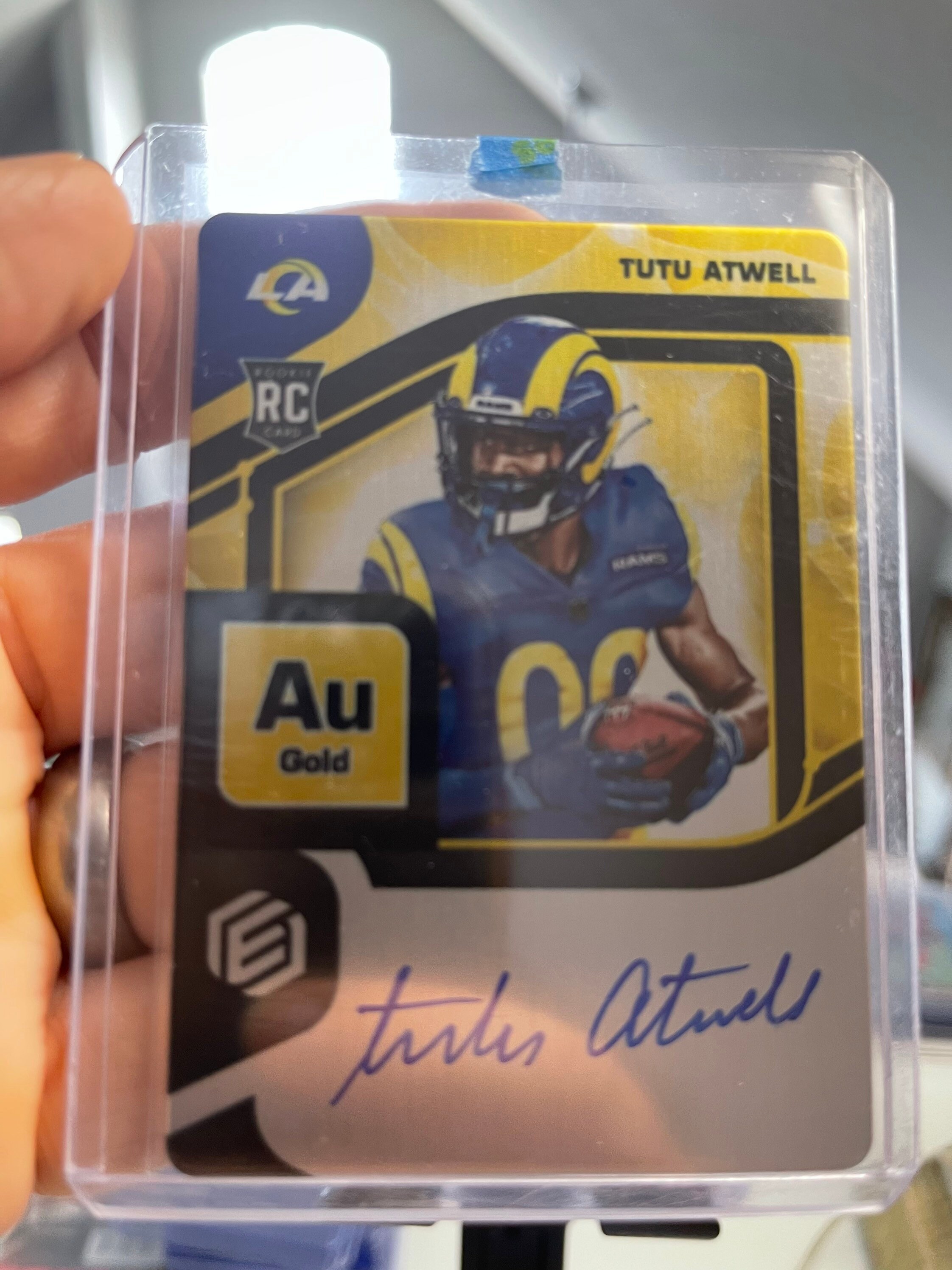 Tutu Atwell Rookie Card 2021 NFL Panini Elements Gold Auto Ultra Rare ...