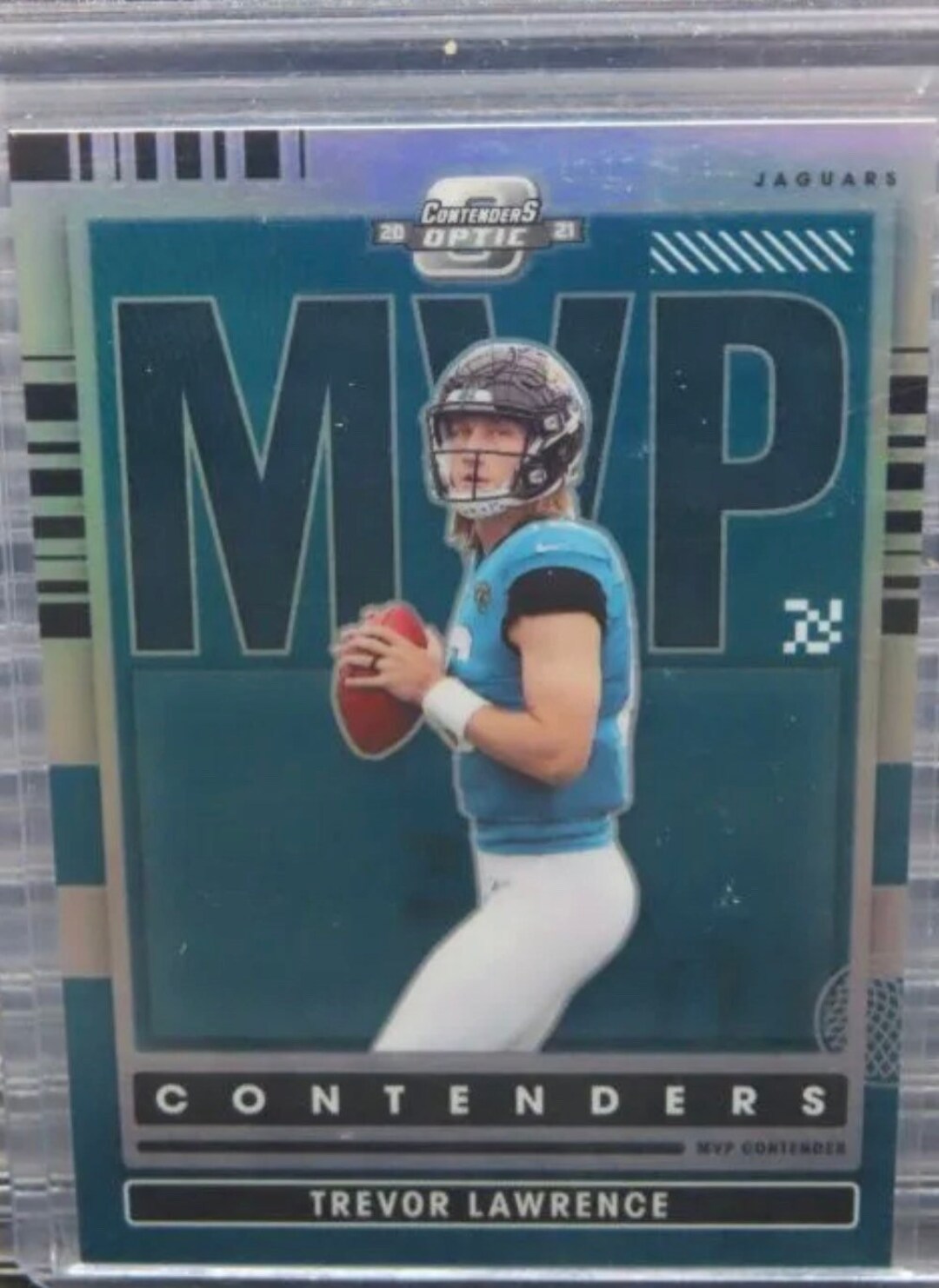 Trevor Lawrence Rookie Card 2021 NFL Panini Optic MVP Silver Holo Prizm ...