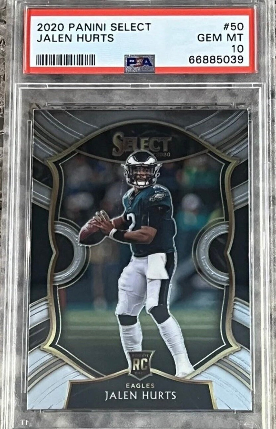 Jalen Hurts Rookie Card 2020 NFL Panini Select PSA Graded 10 ...