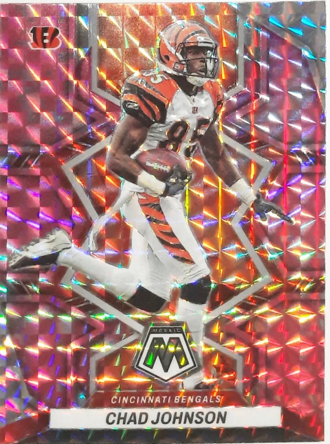 Chad Johnson Veteran Card 2022 NFL Panini Mosaic Pink Camo Ocho Cinco ...