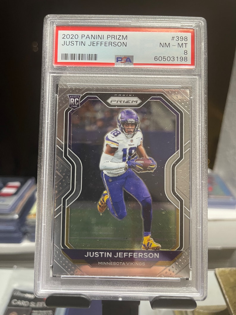 Justin Jefferson Rookie Card 2020 NFL Panini Prizm PSA Graded - Etsy