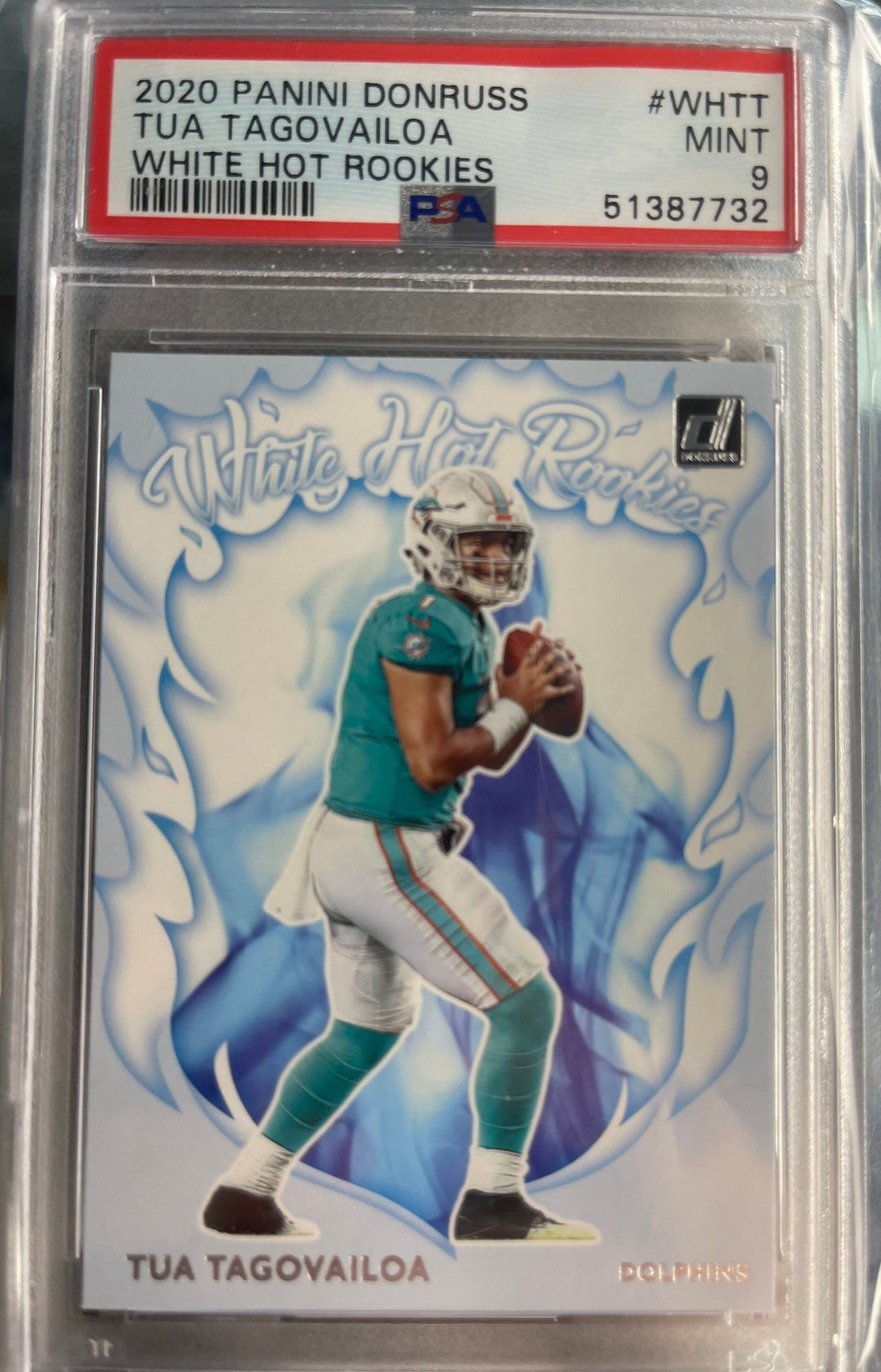 Tua Tagovailoa Rookie Card 2020 Panini White Hot Rookies PSA Graded 9 ...