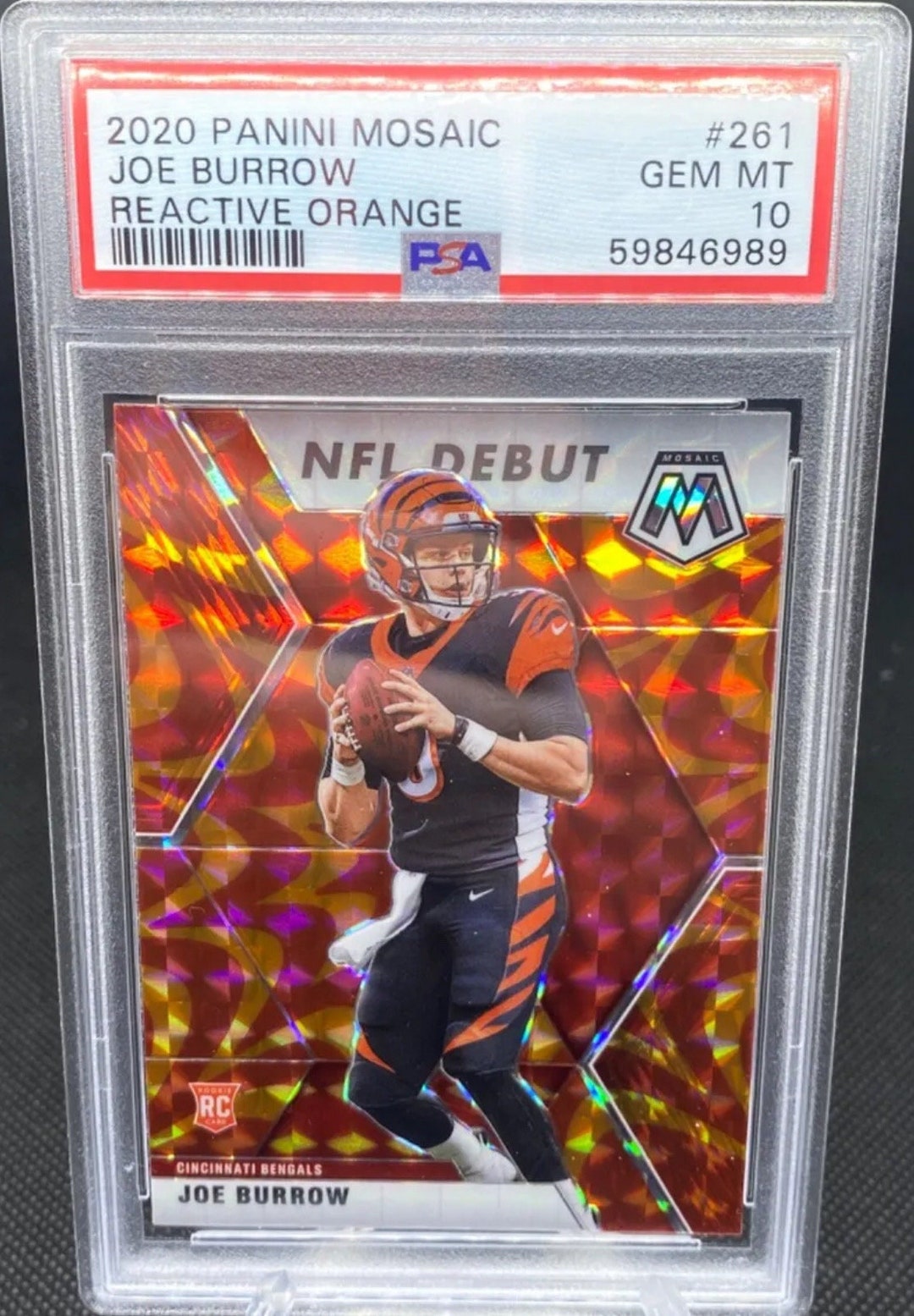 Joe Burrow Rookie Card 2020 Panini Orange NFL Debut Prizm Bengals Star ...