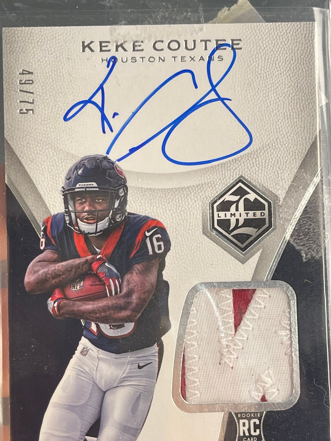 Keke Coutee 2018 Rookie Card! Panini Limited 2 Color Jersey Relic ...