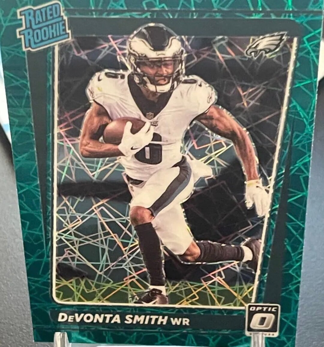 Devonta Smith Rookie Card 2021 NFL Panini Optic Green Velocity Color ...