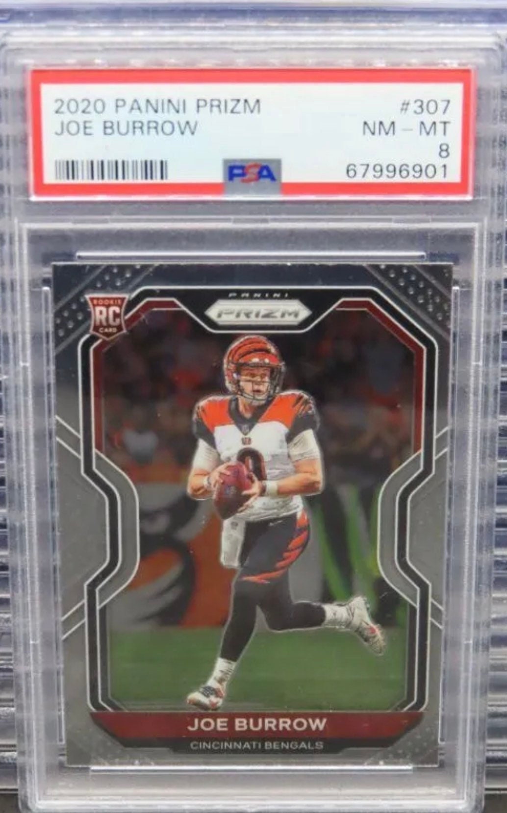 Joe Burrow Rookie Card 2020 NFL Panini Prizm Base PSA Graded 8 - Etsy