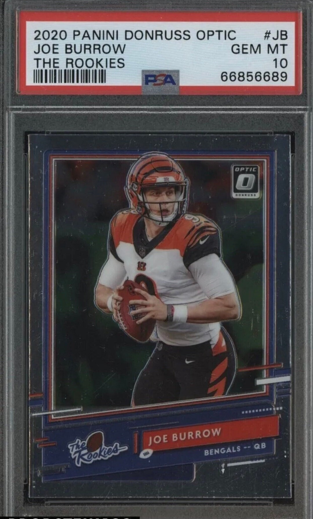 Joe Burrow Rookie Card 2020 NFL Panini Optic the Rookies PSA Graded 10 ...