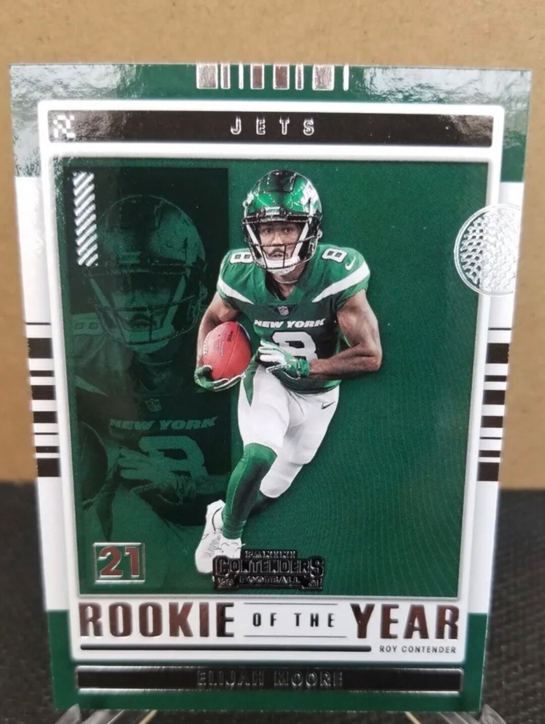 Elijah Moore Rookie Card 2021 NFL Panini Contenders Rookie of the Year ...